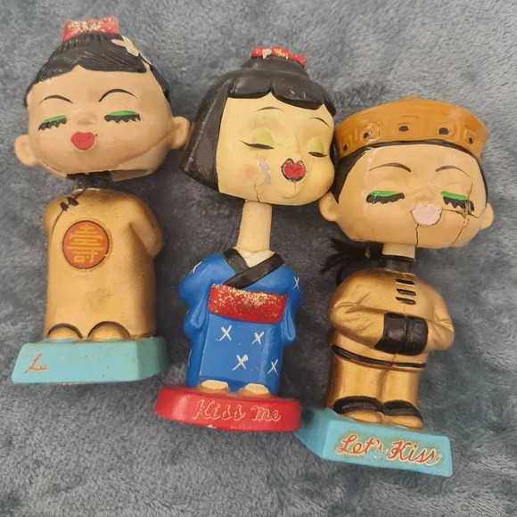 Accents | Vintage Bobble Heads 196s Kiss Me Ceramic Japanese Bobblehead ...